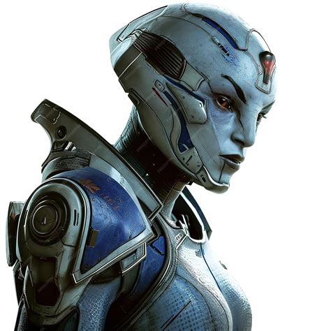 Premium Photo Engaging Liara Tsoni Mass Effect Isolated On White