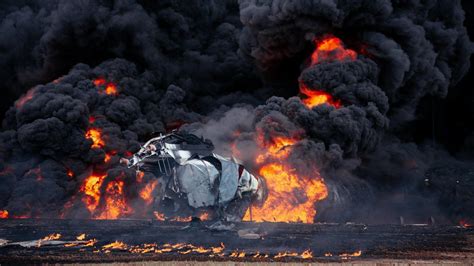 Czech Republic Firefighters Tackle Large Toxic Train Fire Bbc News