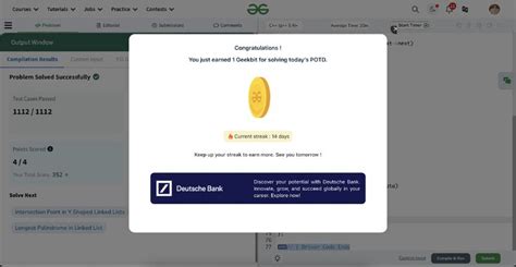 Geekstreak2024 Geekstreak2024 Deutschebank Geeksforgeeks Day14 Potd Codingchallenge