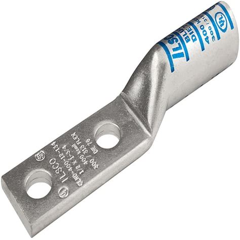 Ilsco Surecrimp Copper Compression Lug Connector Conductor Size 4 0 2 Holes Long Barrel 2