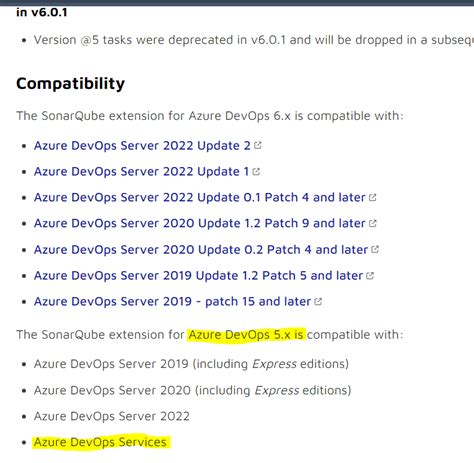 Sonarqubeanalyze5 Task Deprecations Documentation Clarification For
