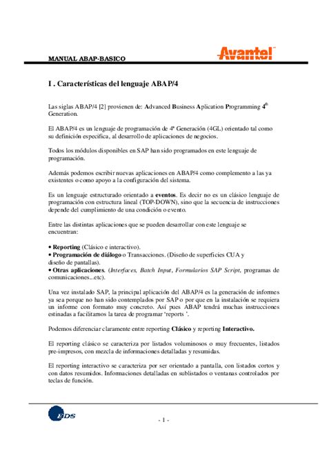 Pdf Manual Abap Basico 1