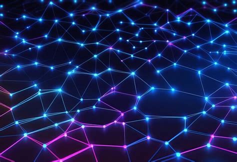 Premium Photo Polygonal Background With Dots And Lines Network Connection Structure