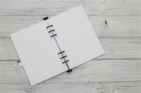 Premium Photo Notebook With Rings Checkered Sheets Transparent Cover Study Concept