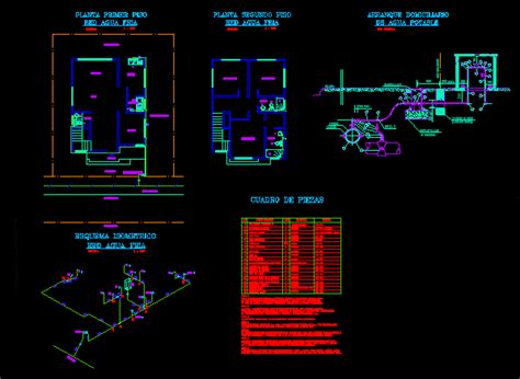 Water Installation Layout Isometric Housing DWG Plan For AutoCAD Designs CAD