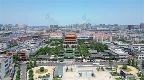 航拍许昌曹魏古城春秋楼文庙遗址图片 包图网企业站