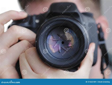 Dslr Camera Lens Shutter Stock Image Image Of Small 31663189