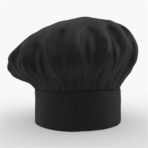 요리사 모자 05 블랙 3d 모델 29 Max Fbx Obj 3ds Free3d