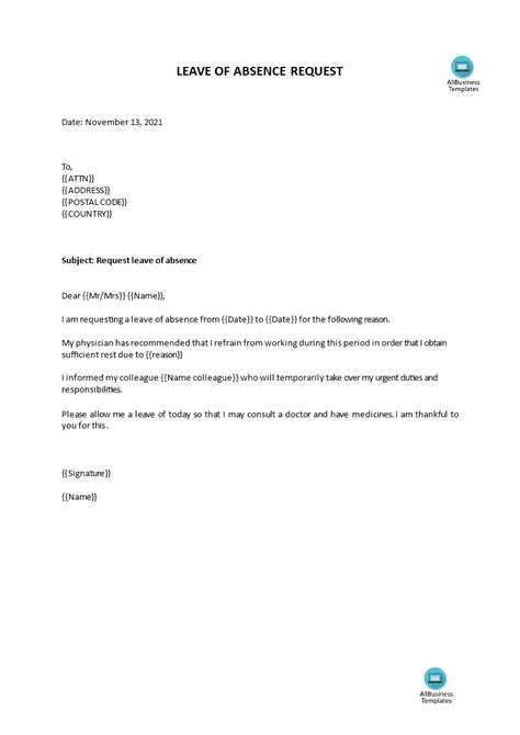 Usmc Leave Request Template