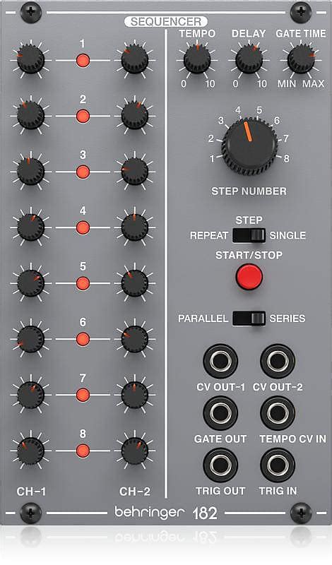 Behringer 182 Sequencer Eurorack Synthesizer Module Reverb