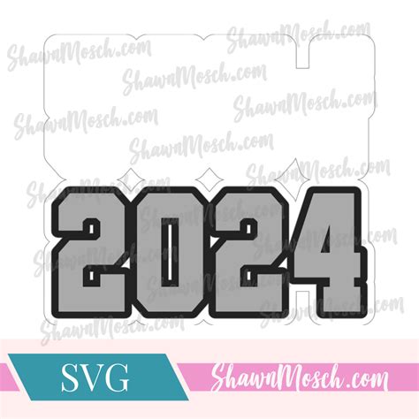 2024 Shaped Number Card Svg Perfect For Graduations