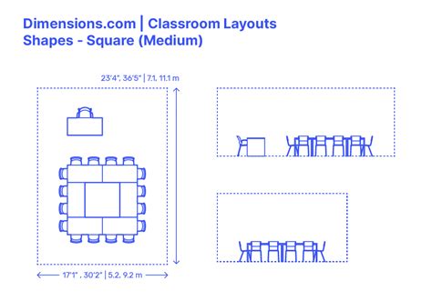 Classroom Layout Desk And Table Sizes Dimensions And Drawings