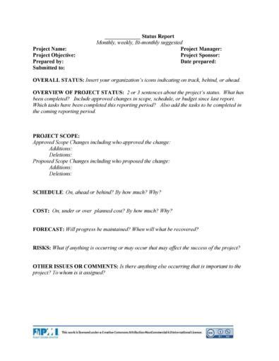 40 Project Status Report Templates Word Excel PPT ᐅ TemplateLab