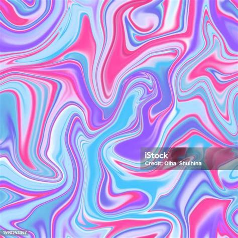 홀로그램 이음새가 없는 패턴 무지개 빛 액체가 흐르는 효과 환각 효과 동화 유니콘 트렌드 배경 90 년대 패션 그라데이션에 대한 스톡 벡터 아트 및 기타 이미지 Istock