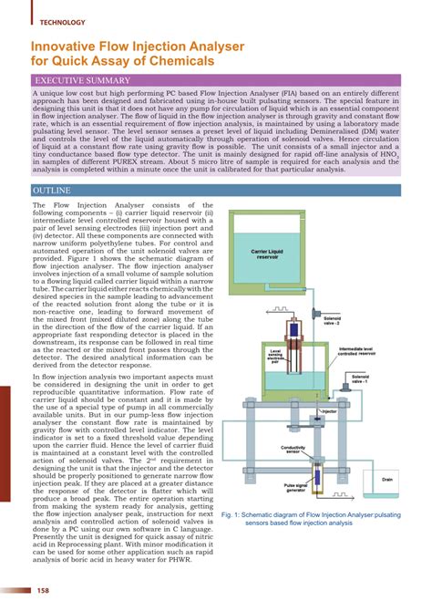 Pdf Innovative Flow Injection Analyser For Quick Assay Of Chemicals