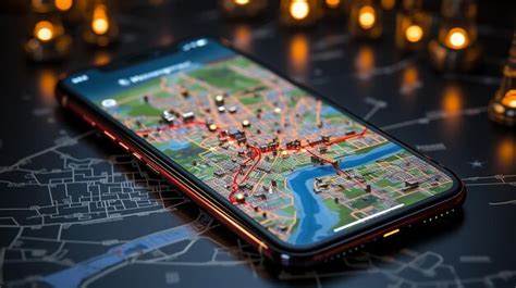 Premium Photo Idea Navigation Map In Smartphone