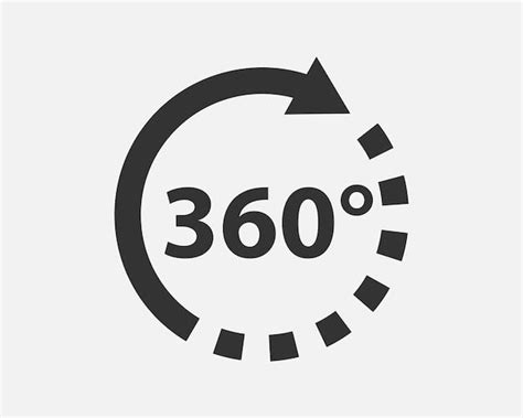 Premium Vector 360 Degree View Vector Icon
