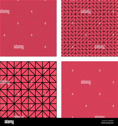 Red Triangle Mosaic Pattern Set Stock Vector Image And Art Alamy