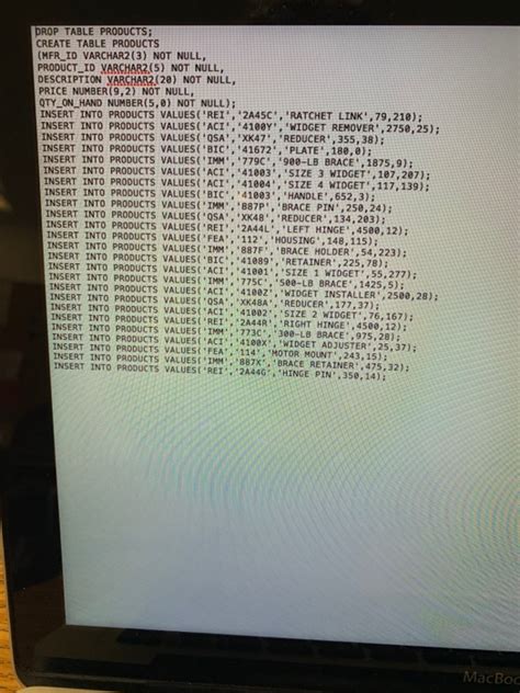 do the following sql questions the resulting columns