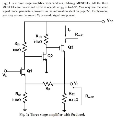 Fig Is A Three Stage Amplifier With Feedback Chegg Com