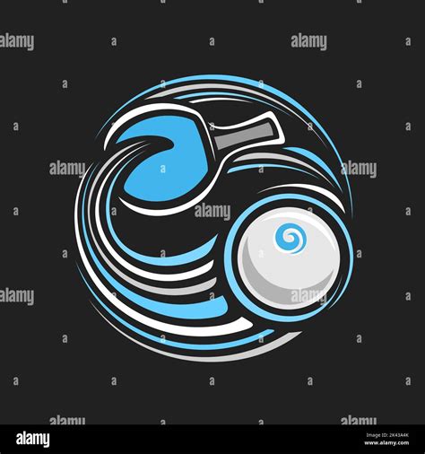 Vector Logo For Ping Pong Isolated Modern Emblem With Illustration Of