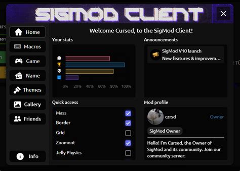 Github Czrsd Sigmod A Mod For Sigmally For More Game Customization