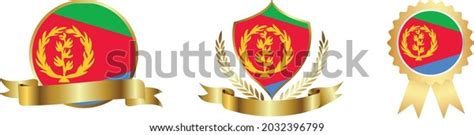 Eritrea Flags Symbols Countries Map Stock Vector Royalty Free 2032396799
