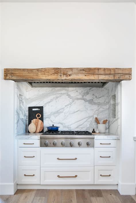 Kitchen Range With Reclaimed Wood Beam Reclaimed Wood Kitchen