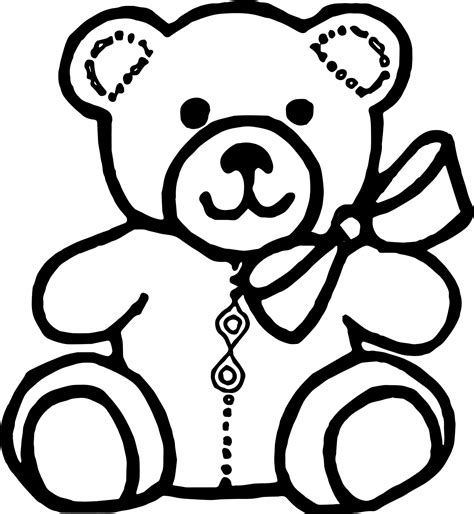 Cute Teddy Bear Coloring Pages