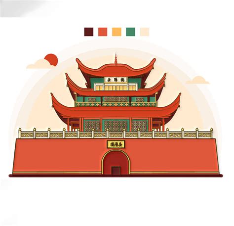 地标建筑插画素材 地标建筑插画模板 地标建筑插画图片免费下载 设图网