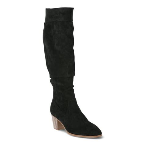 Time And Tru Womens Tall Heeled Slouch Boots Sizes 6 11
