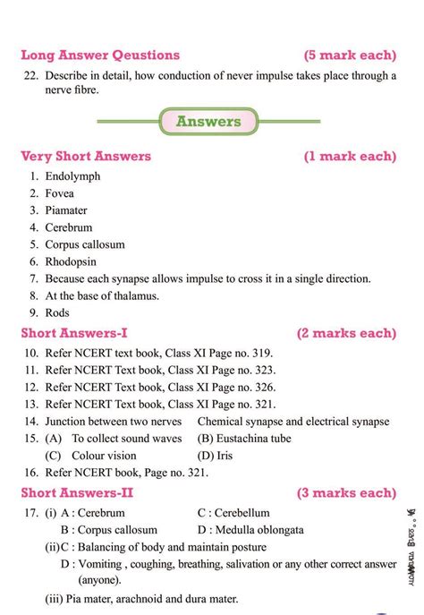 Neural Control And Coordination Notes For Class 11 Biology Pdf Oneedu24