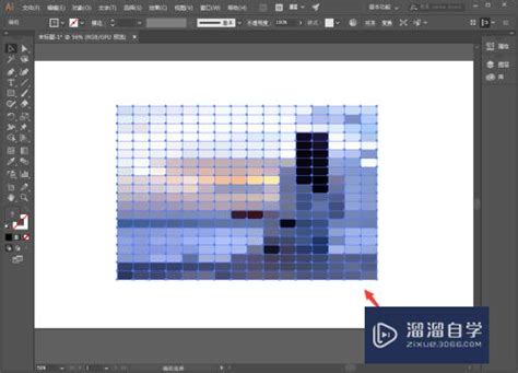 Ai如何将图片制作成马赛克效果？溜溜自学网