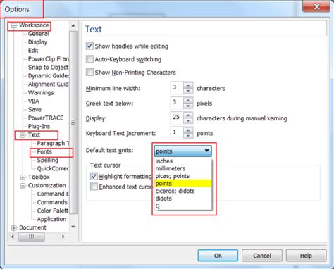 How To Set Text Units To « Points Coreldraw X6 Coreldraw