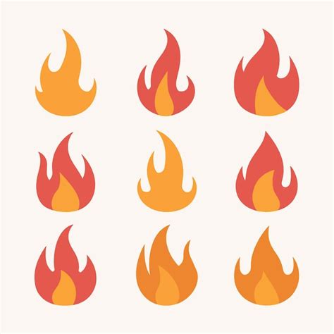 Conjunto De Coleção De Chamas Vetor Premium Gerado Com Ia
