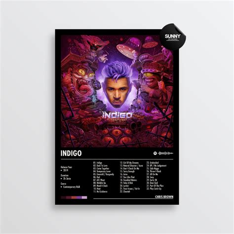 Chris Brown Indigo Album Cover Poster Sunny Designs Posters