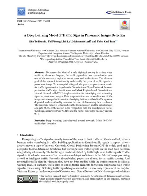 A Deep Learning Model Of Traffic Signs In Panoramic Images Detection