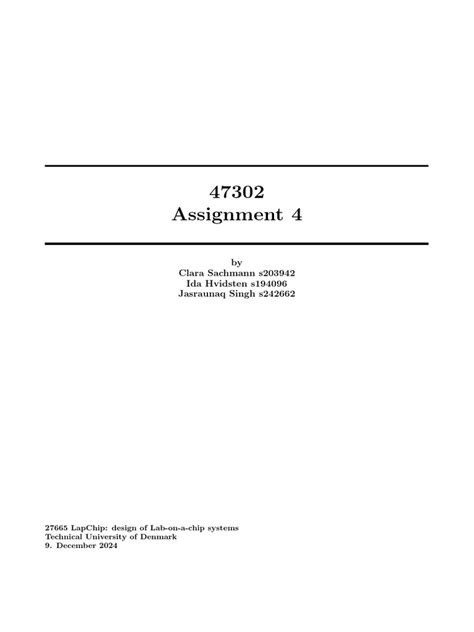 Labchip Assignment 4 Pdf Applied And Interdisciplinary Physics Electrical Engineering