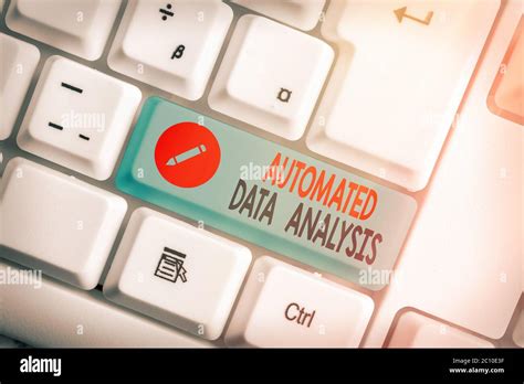 Writing Note Showing Automated Data Analysis Business Concept For