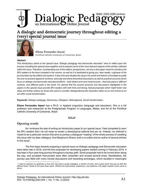 Pdf A Dialogic And Democratic Journey Throughout Editing A Very