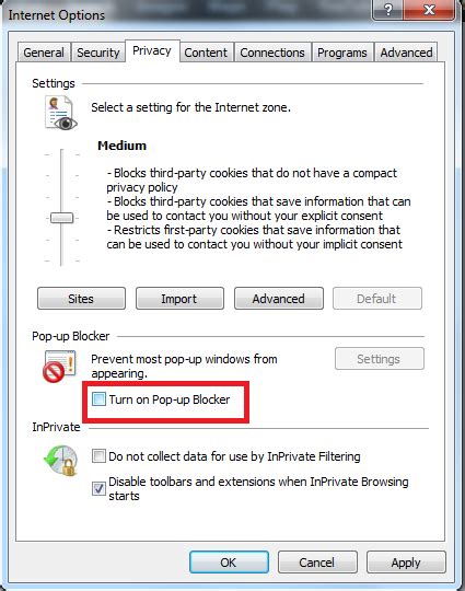 How To Disable Popup Blockers