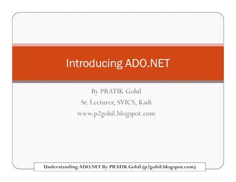 PDF Understanding ADO DOKUMEN TIPS