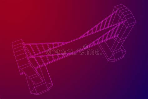 Bridge Connection Structure Wireframe Stock Vector Illustration Of Connect Landmark 177346515