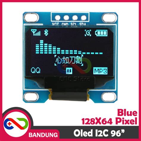 Jual OLED LCD BLUE 0 96î I2C 128X64 DISPLAY MODULE BIRU Shopee Indonesia