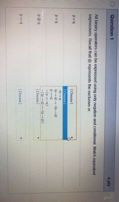Solved D Question 1 4 Pts All Binary Operators Can Be