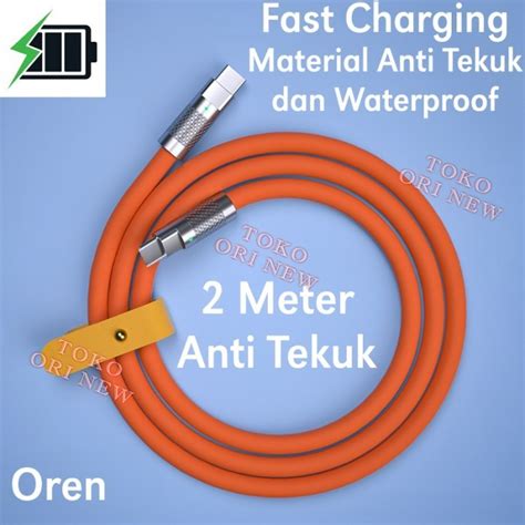 Jual ANTI TEKUK Kabel USB C PD Android Cable Type C Type C 6A Fast Charging Charger Tipe C Tipsi