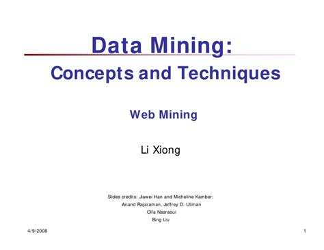 PPT Data Mining Concepts And Techniques Web Mining Li Xiong Slides PowerPoint Presentation