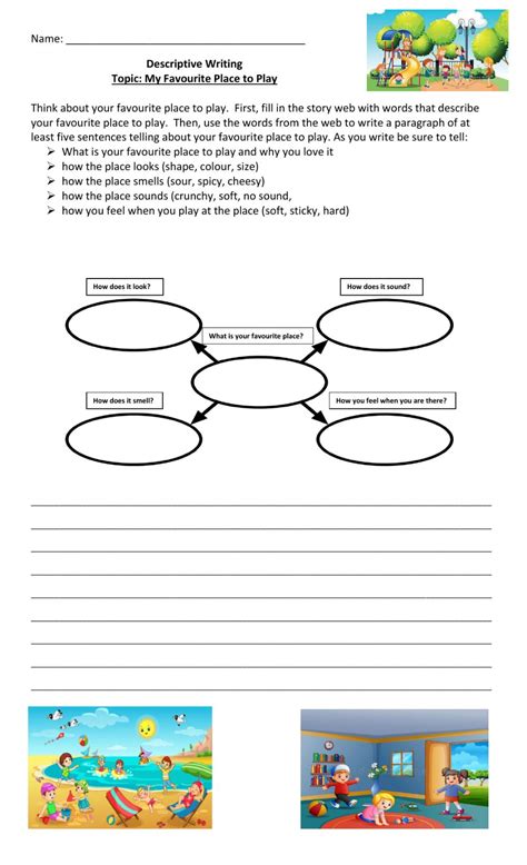 Descriptive Writing Worksheets Writing Worksheets