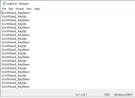 No Call To Keyup Event Handler On Listview Control After Upgrading From