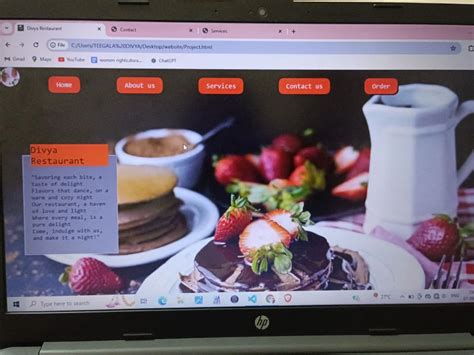 Html Css Webdevelopment Restaurantwebsite Divyarestaurant Divya Teegala